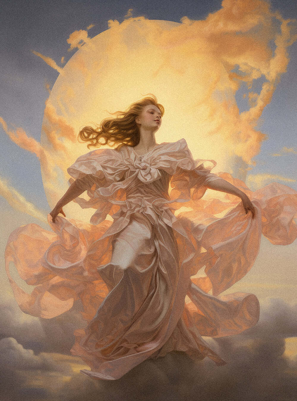 Angelic Sunset Art - 2 Peter 1:4 - Christian Artwork Poster Print ...