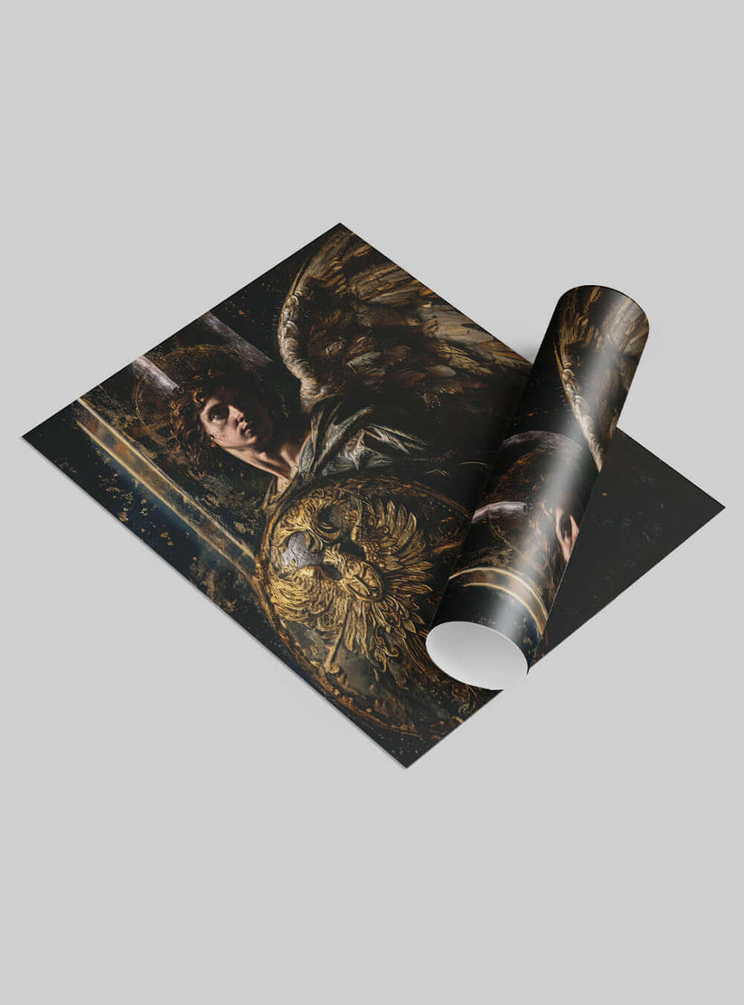 Elevate Majestic Angelic Warrior Christ Painting Bible Art Print – Holysteller