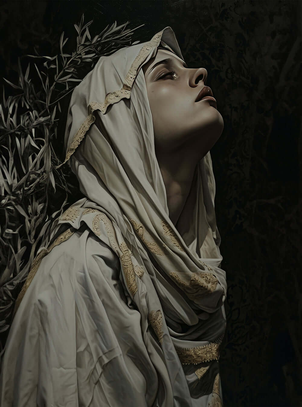 Elegant Bible Verse Picture: Neoclassical Beacon of Hope Christian Wall ...