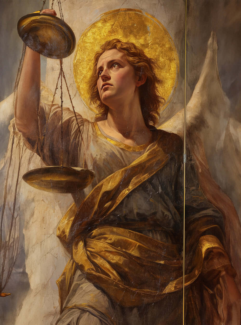 Christian Painting Neoclassical Virtue: Archangel of Justice Poster ...