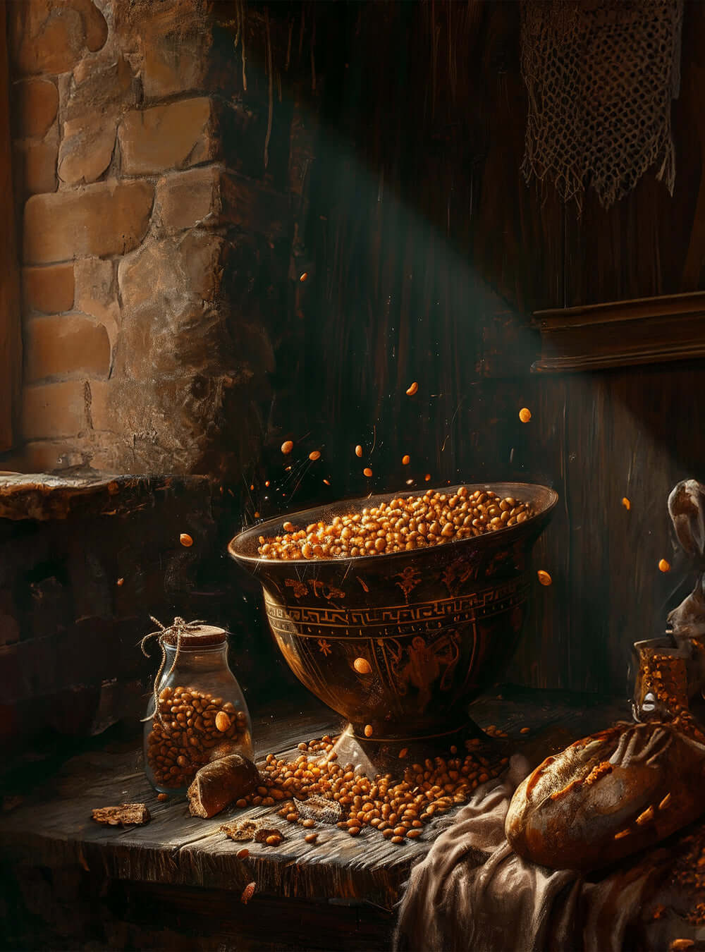 Elegant Biblical Nourishment Still Life Poster - Christian Poster ...