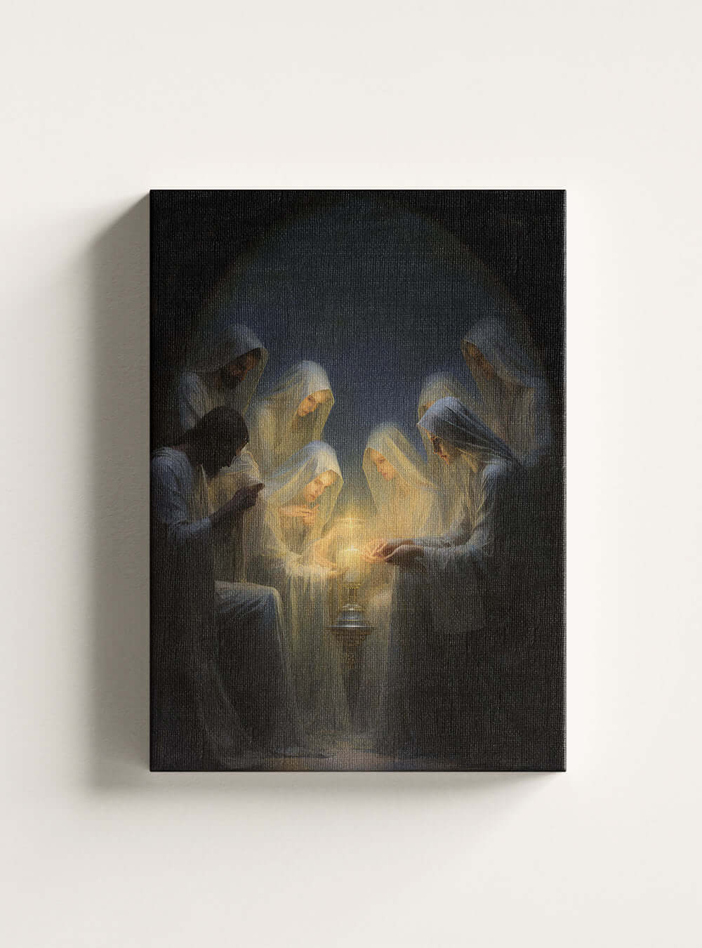 Serene Spiritual Art - John 17:23 - Sacred Art Canvas Print – Holysteller