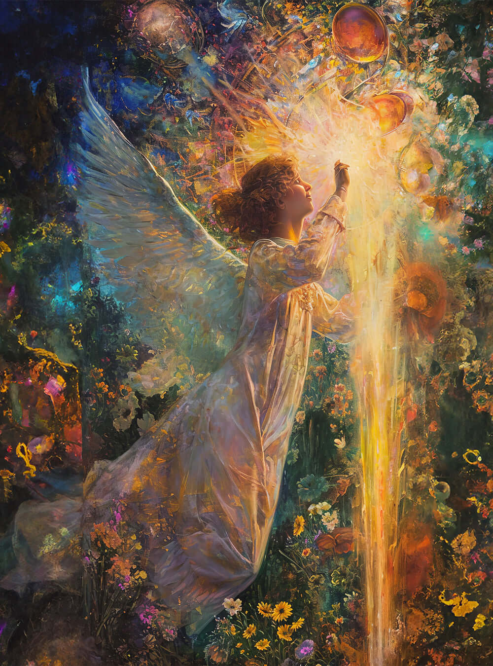 Angel Radiance Neoclassical Bible Art Poster Print – Holysteller