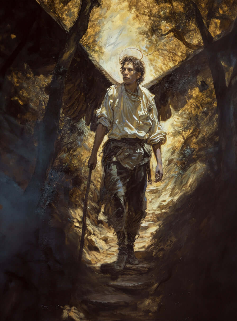 Innovate with Angelic Guide Christian Artwork Print by Holysteller
