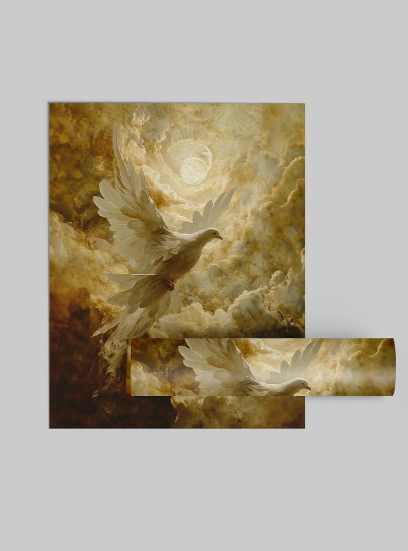 Exclusive Ethereal Dove Ascension Christian Wall Art Print ...