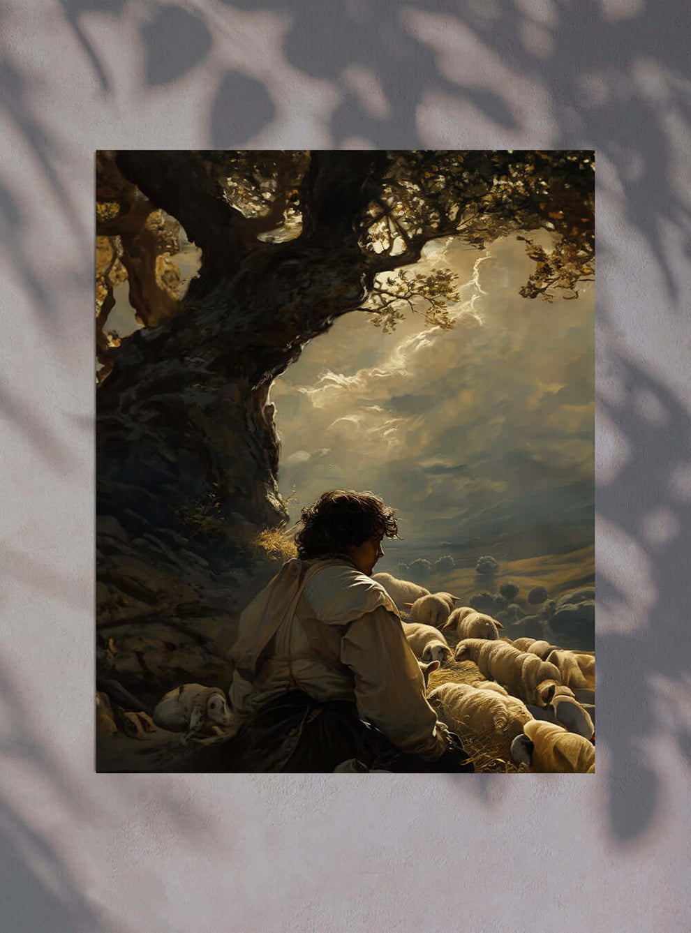 Shepherd Scene Religious Painting + Christian Wall Decor + Print ...