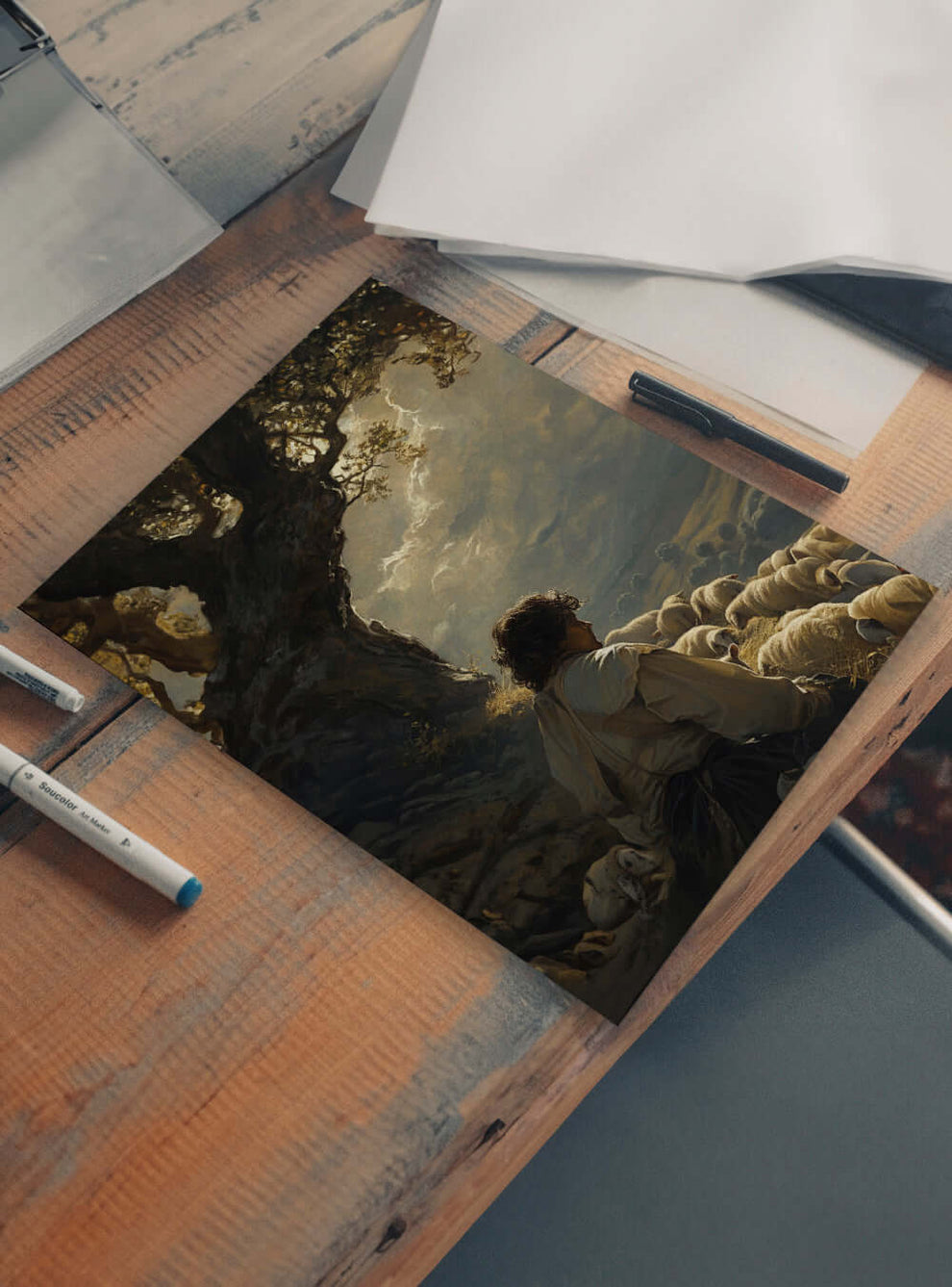 Shepherd Scene Religious Painting + Christian Wall Decor + Print ...