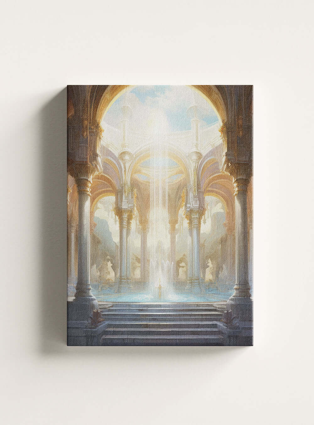 Sunlit Fountain Art - 1 Corinthians 3:16 - Bible Verse Canvas Print ...