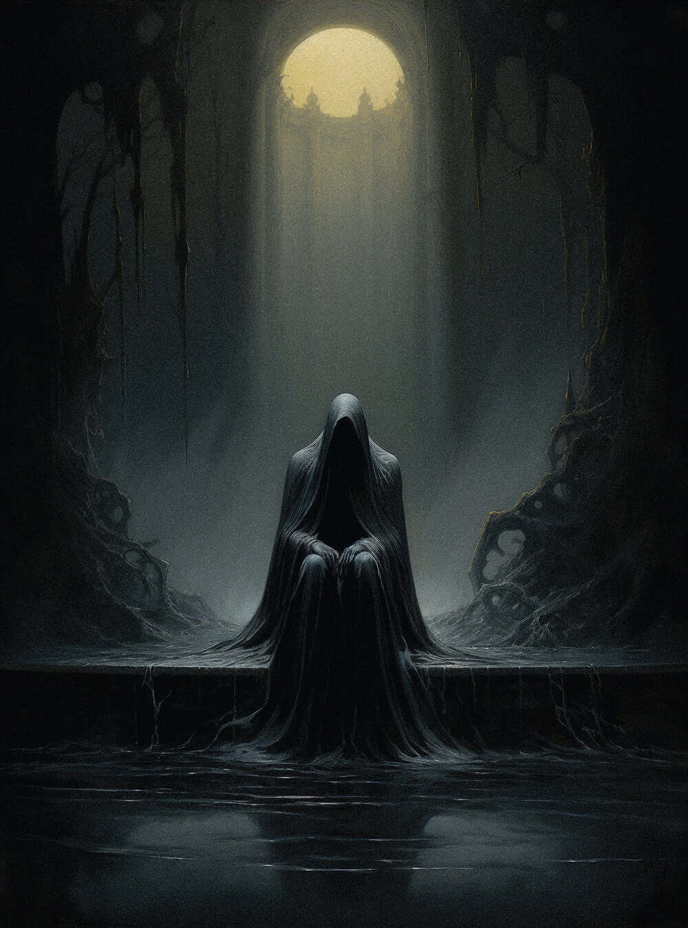 Gothic Cloaked Figure Art - Ephesians 5:8 - Bible Scripture Poster ...